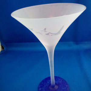 Grey Goose | Dining | Grey Goose Frosted Martini Glass Blue Swirl Foot ...